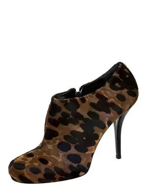 Balenciaga 110mm Leopard-print Booties - Brown