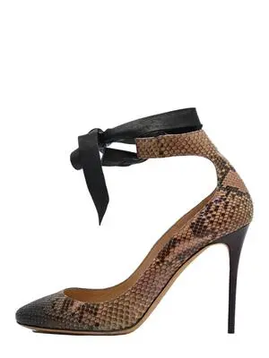 JIMMY CHOO 100mm Ankle-tie Pumps - Brown