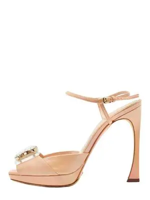 Dior Crystal-embellished Leather Sandals - Pink