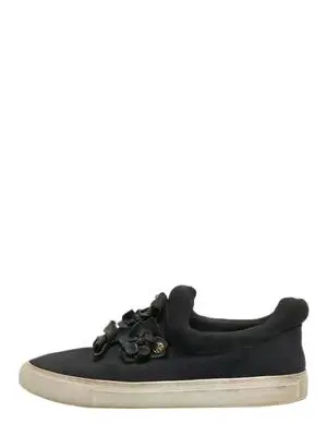 Tory Burch Flower-appliqué Sneakers - Black