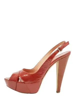 SERGIO ROSSI 2023 130mm Platform Sandals - Orange