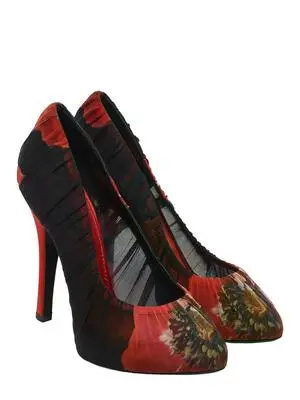 Dolce & Gabbana 125mm Floral-print Pumps - Black