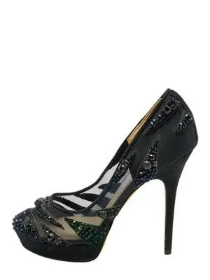 JIMMY CHOO Crystal-embellished Pumps - Blue
