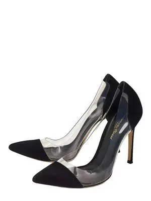 GIANVITO ROSSI Plexi Suede Pumps - Black
