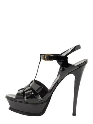 Saint Laurent 135mm Tribute Platform Sandals - Black