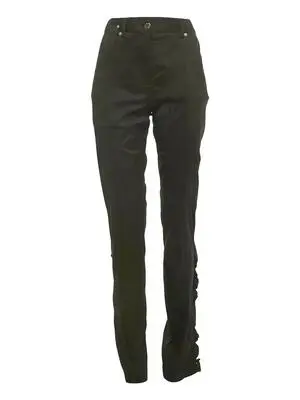 LOUIS VUITTON Crepe Ruffle Trousers - Black