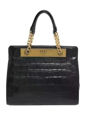 Dkny Embossed Chain Shoulder Bag - Black