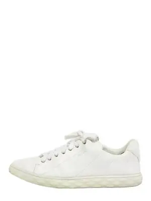JIMMY CHOO Diamond Leather Low-top Sneakers - White