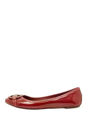 TORY BURCH Aaden Patent-Leather Ballet Flats