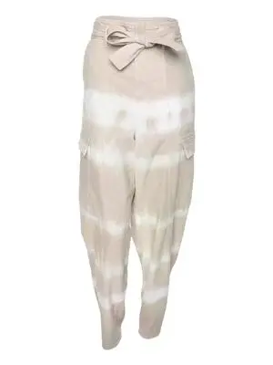 Stella McCartney Tie-dye Belted Trousers - Neutrals