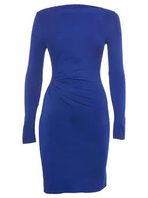 Diane Von Furstenberg Pleat-detail Mini Dress - Blue