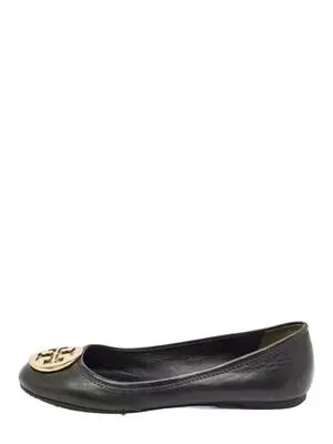 Tory Burch Minnie Logo-plaque Ballet Flats - Black