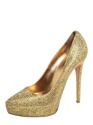 LE SILLA 140mm Crystal-embellished Heeled Pumps - Brown