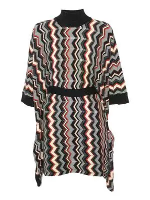 Missoni Zigzag Knit Cape - Grey