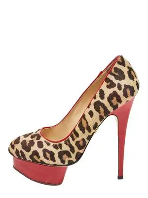 CHARLOTTE OLYMPIA 145mm Leopard-print Pumps - Brown