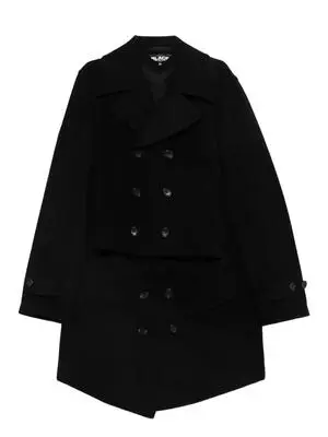 BLACK COMME DES GARÇONS Double-breasted Coat - Black