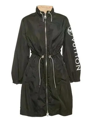 LOUIS VUITTON Logo-print Coat - Black