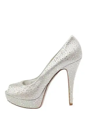 LORIBLU 150mm Crystal-embellished Heeled Pumps - Silver