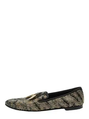 GIUSEPPE ZANOTTI Shark Tooth Crystal-embellished Loafers - Black