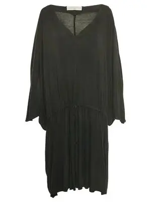 Stella McCartney Drawstring Plunge-neck Midi Dress - Black