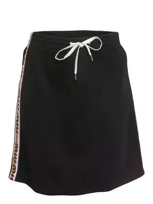 Miu Miu Jersey Striped Mini Skirt - Black