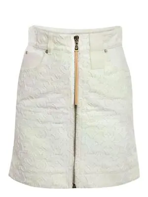 LOUIS VUITTON Fil-coupé Monogram Skirt - White