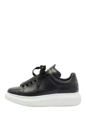 Alexander McQueen Lace-up Leather Sneakers - Black