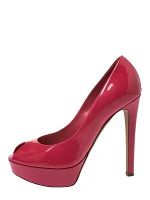 Dior Patent Leather Platform Pumps - Pink