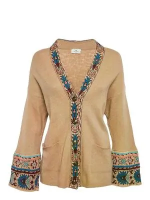 Etro Intarsia-knit Cardigan - Neutrals