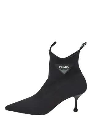 PRADA Logo-Detail Heeled Ankle Boots