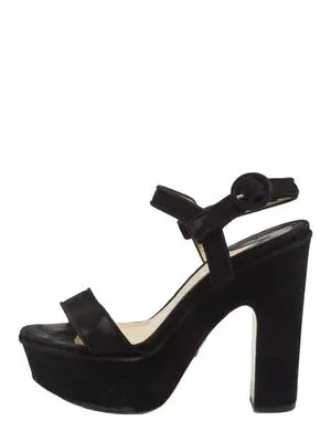 PAUL ANDREW Suede Sandals - Black