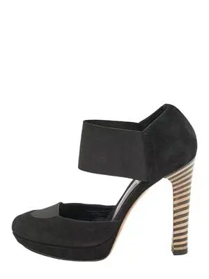 Fendi 110mm Suede Pumps - Black