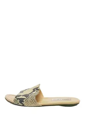 JIMMY CHOO Nanda Leather Sandals - Neutrals
