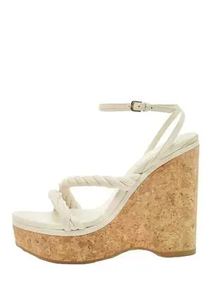 JIMMY CHOO Diosa Wedge Sandals - Neutrals