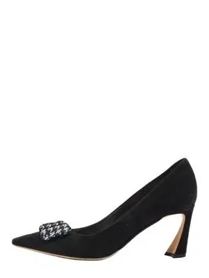 Dior Houndstooth Pointed Pumps - Black