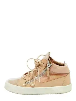 GIUSEPPE ZANOTTI Leather Zip Sneakers - Pink