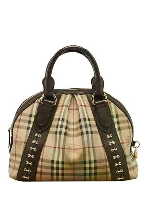 Burberry Haymarket Check Tote - Neutrals