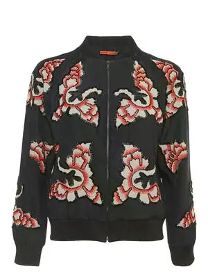 ALICE + OLIVIA Embellished Bomber Jacket