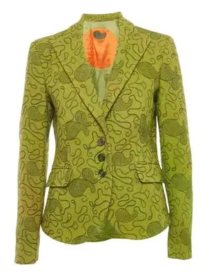 Etro Paisley-embroidered Wool Blazer - Green