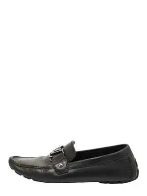 LOUIS VUITTON Monte Carlo Leather Loafers - Black