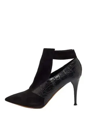 Chloé Leather And Suede Ankle Boots - Black