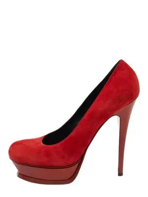 Saint Laurent 145mm Leather Pumps - Red