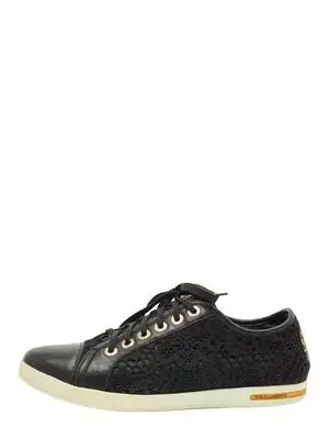 Dolce & Gabbana Lace And Leather Sneakers - Black