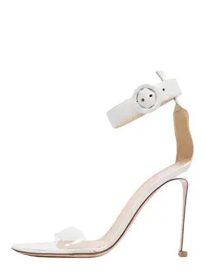 GIANVITO ROSSI 100mm Portofino Buckle Sandal - White