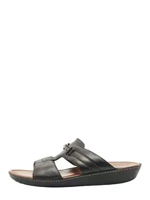 TOD'S Leather Buckle Open-toe Sandals - Black