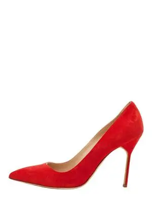 Manolo Blahnik Bb Suede Pumps - Red