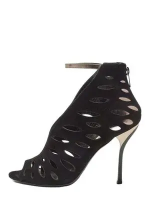 JIMMY CHOO 100mm Drift Cut-out Sandals - Black