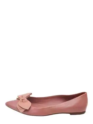 Tory Burch Leather Ballerina Flats - Pink