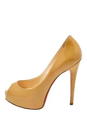 CHRISTIAN LOUBOUTIN Peep-toe Platform Pumps - Neutrals