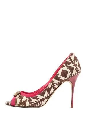 Manolo Blahnik 110mm Pumps With Crystal Buckle - Brown